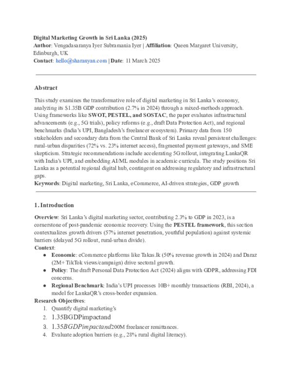 (PDF) Mapping the Digital Marketing Landscape in Sri Lanka ...