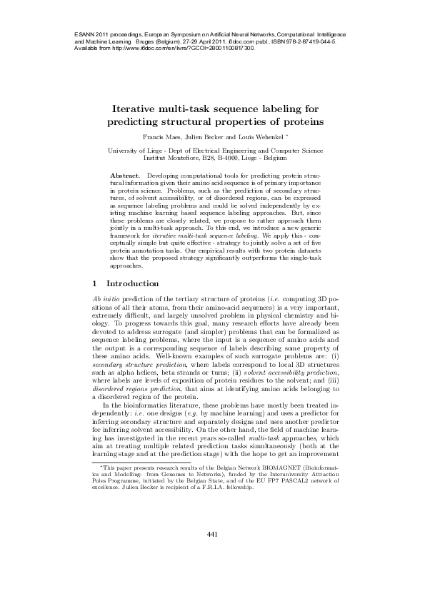 Pdf Iterative Multi Task Sequence Labeling For Predicting Structural