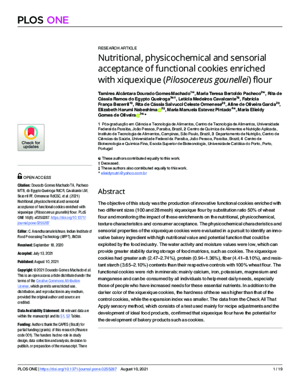 (PDF) Nutritional, physicochemical and sensorial acceptance of ...