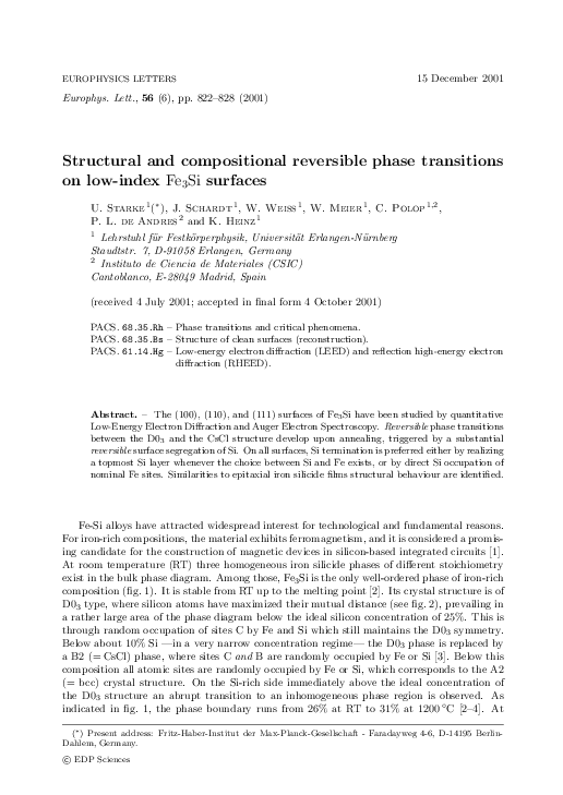 (PDF) Structural and compositional reversible phase transitions on low ...