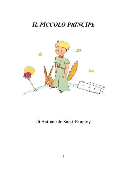 (PDF) IL PICCOLO PRINCIPE di Antoine de Saint-Exupéry