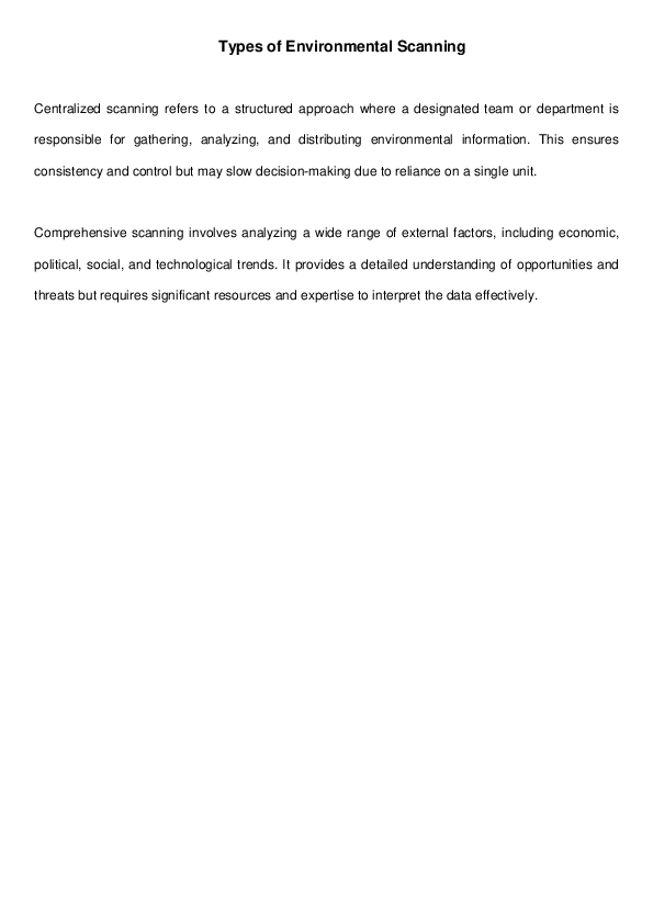 (PDF) Types of Environmental Scanning