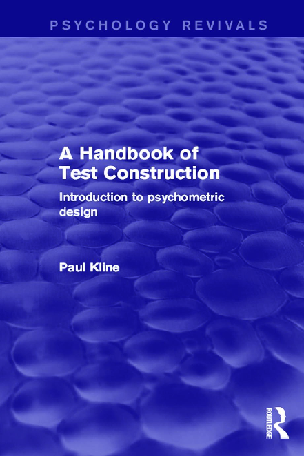 (PDF) A Handbook of Test Construction