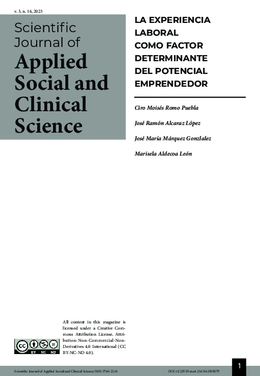 (PDF) La experiencia laboral como factor determinante del potencial emprendedor