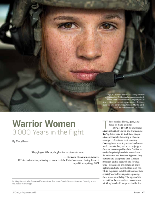 (PDF) Warrior Women, 3,000 Years in the Fight