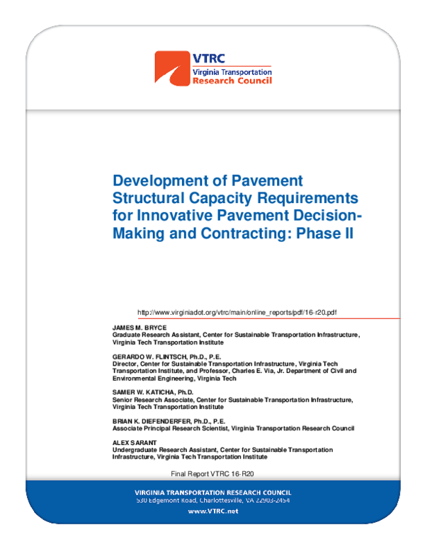 (PDF) Development of Pavement Structural Capacity Requirements for ...