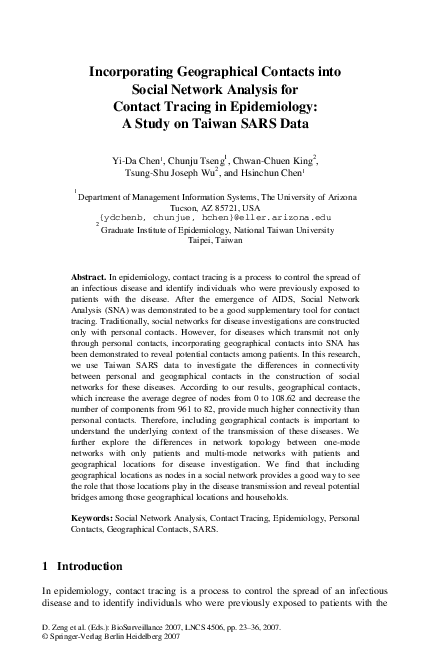 (PDF) Incorporating Geographical Contacts into Social Network Analysis ...