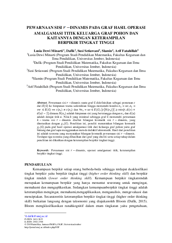 (PDF) PEWARNAAN SISI r-DINAMIS PADA GRAF HASIL OPERASI AMALGAMASI TITIK ...
