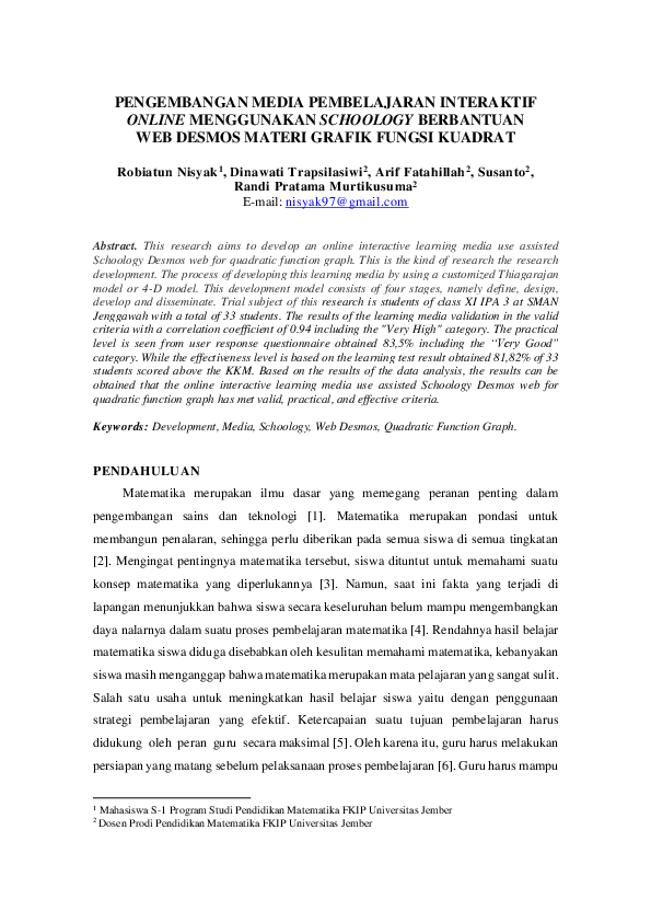 (PDF) Pengembangan Media Pembelajaran Interaktif Online Menggunakan Schoology Berbantuan Web ...