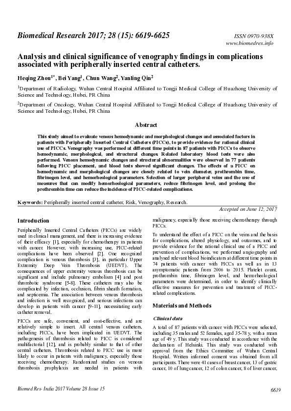 (PDF) Analysis and clinical significance of venography findings in ...