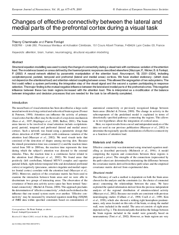 (PDF) Changes of effective connectivity between the lateral and medial ...