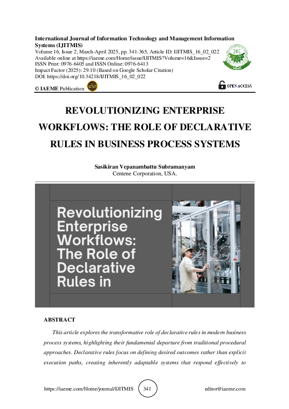 (PDF) WORKFLOWS: THE ROLE OF DECLARATIVE RULES IN BUSINESS PROCESS SYSTEMS