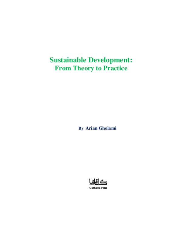 (PDF) Sustainable Development From Theory to Practice
