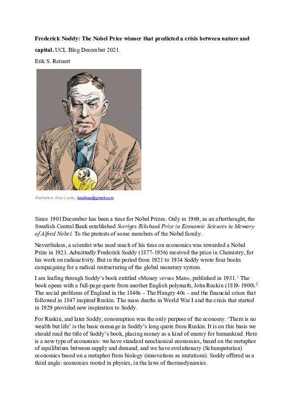 (PDF) Frederick Soddy: The 1921 Nobel Price winner that predicted a ...