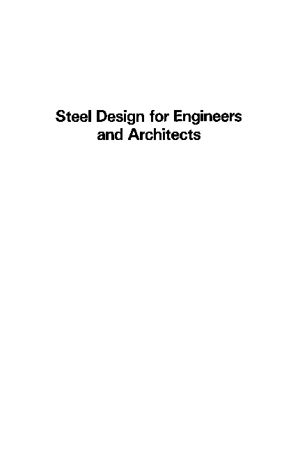 (PDF) Steel Design for Engineers and Architects