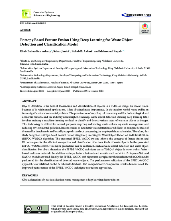 (PDF) Entropy Based Feature Fusion Using Deep Learning for Waste Object ...