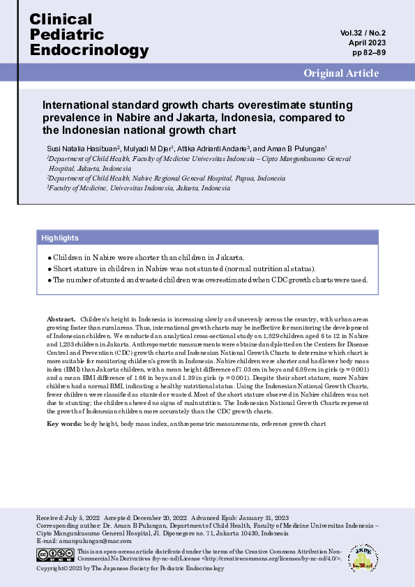 (PDF) International standard growth charts overestimate stunting ...