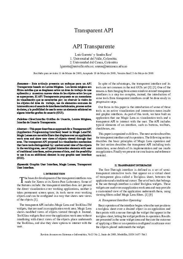 (PDF) Transparent api