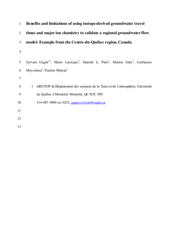 (PDF) Benefits and limitations of using isotope-derived groundwater ...