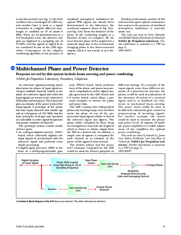 (PDF) Multichannel Phase and Power Detector