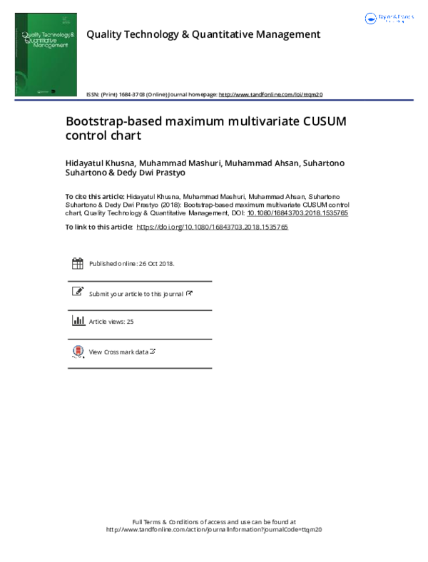(PDF) Bootstrap-based maximum multivariate CUSUM control chart