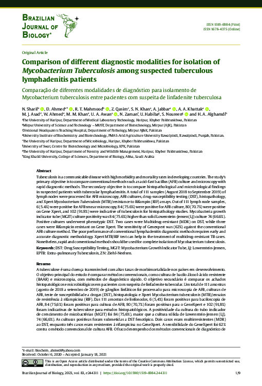 (PDF) Comparison of different diagnostic modalities for isolation of Mycobacterium Tuberculosis ...