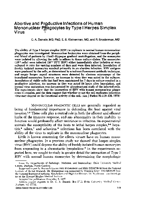 (PDF) Abortive and productive infections of human mononuclear ...