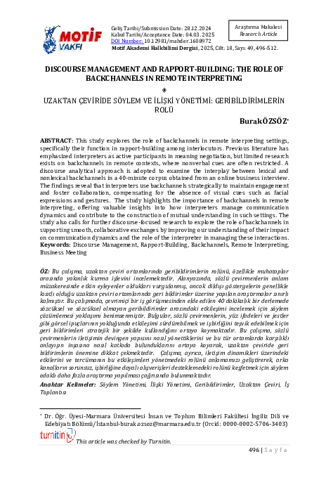 (PDF) DISCOURSE MANAGEMENT AND RAPPORT-BUILDING: THE ROLE OF ...