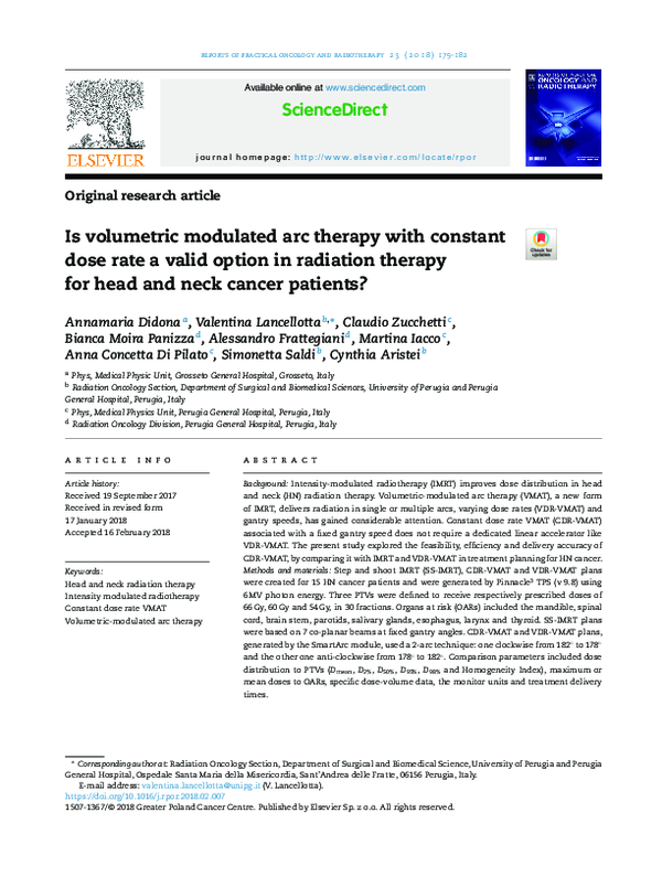(PDF) Is volumetric modulated arc therapy with constant dose rate a ...