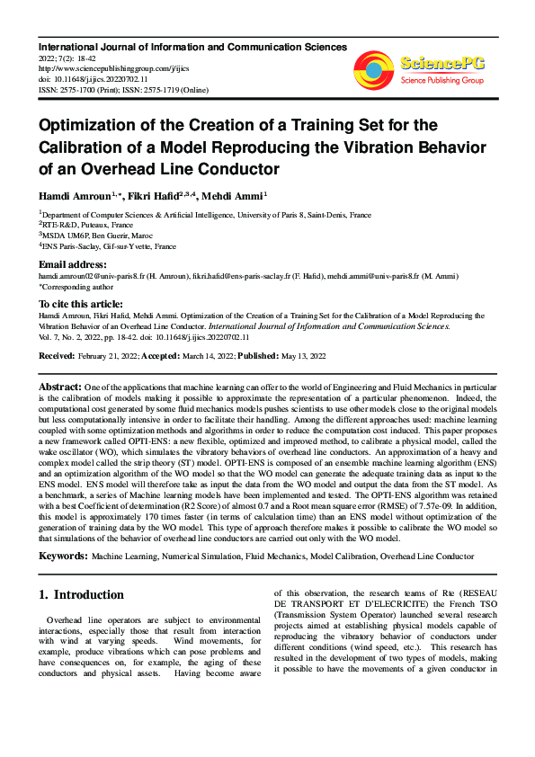 Optimization of the Creation of a Training Set for the Calibration of a ...
