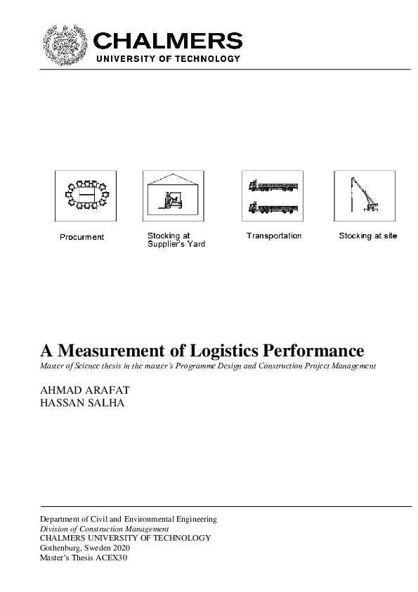 (PDF) A Measurement of Logistics Performance