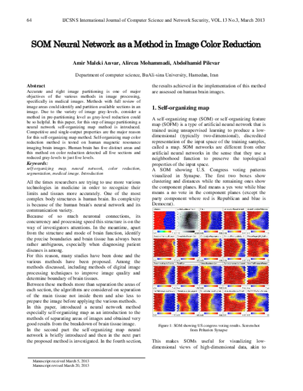 (PDF) SOM Neural Network as a Method in Image Color Reduction