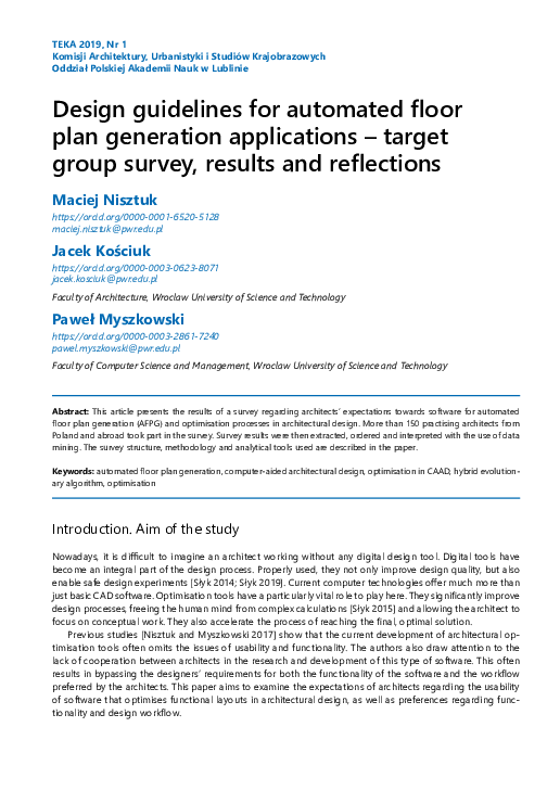 (PDF) Design guidelines for automated floor plan generation applications – target group survey ...