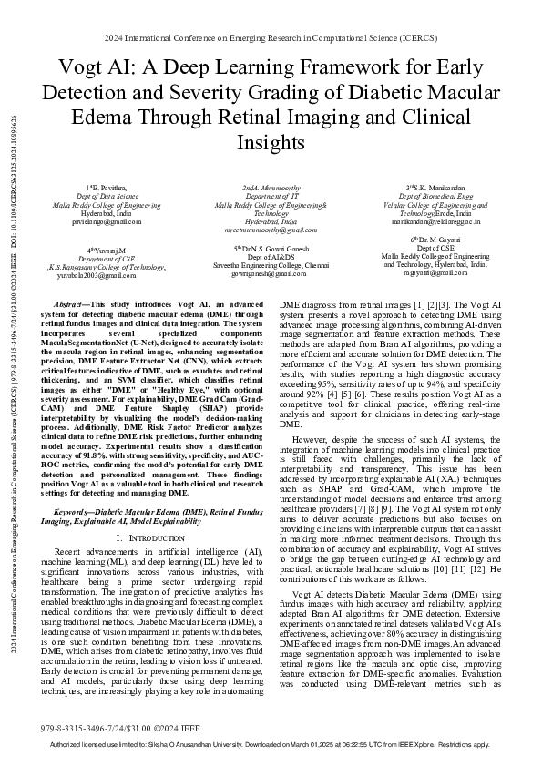(PDF) Vogt AI: A Deep Learning Framework for Early Detection and Severity Grading of Diabetic ...