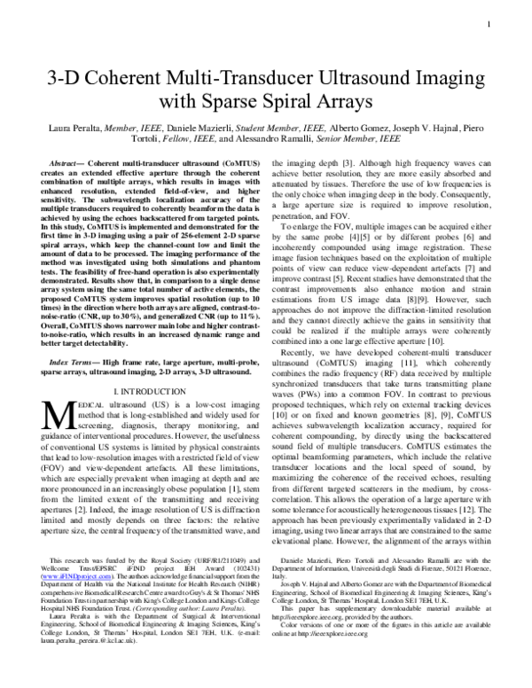 (PDF) 3-D Coherent Multi-Transducer Ultrasound Imaging with Sparse ...