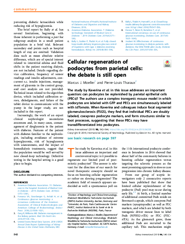 (PDF) Cellular regeneration of podocytes from parietal cells: the ...