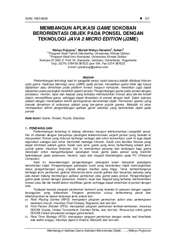 (PDF) Membangun Aplikasi Game Sokoban Berorientasi Objek Pada Ponsel ...