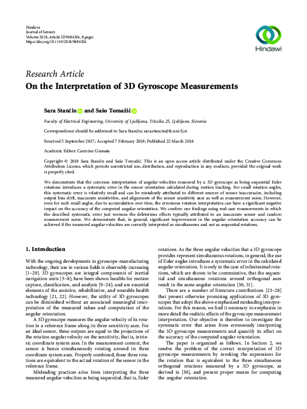 On the Interpretation of 3D Gyroscope Measurements