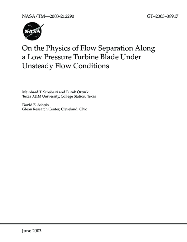(PDF) On the Physics of the Flow Separation Along a Low Pressure ...