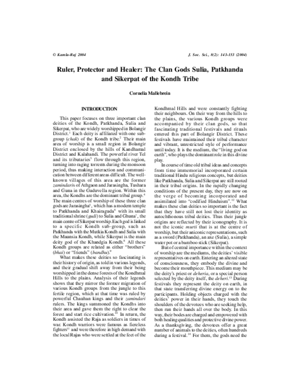 (PDF) Ruler, Protector and Healer: The Clan Gods Sulia, Patkhanda and ...