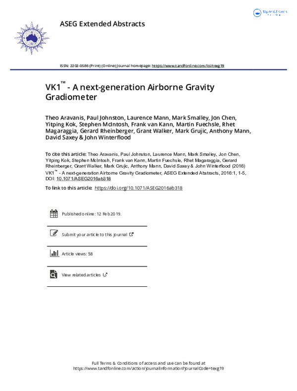 (PDF) VK1™ - A next-generation Airborne Gravity Gradiometer
