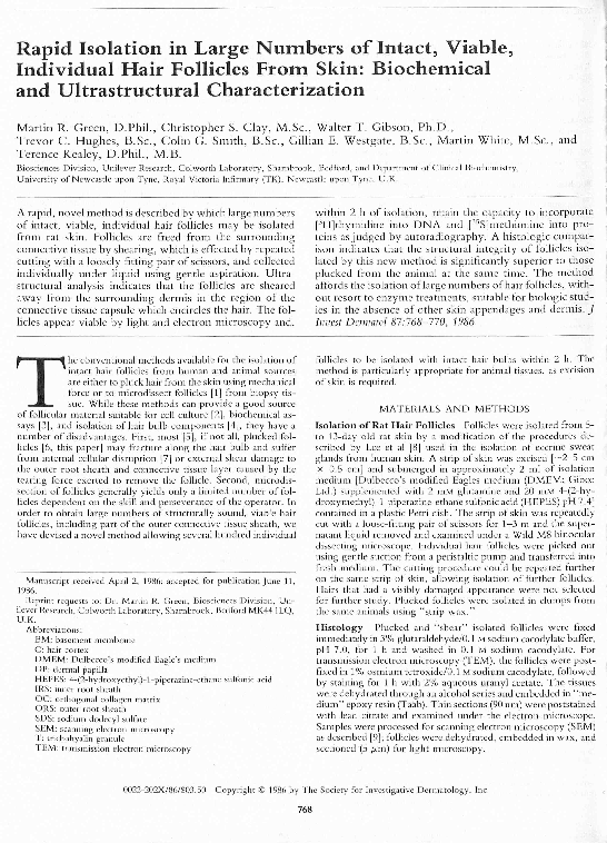 (PDF) Rapid Isolation in Large Numbers of Intact, Viable, Individual ...