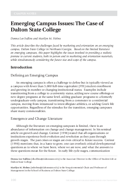 Emerging Campus Issues