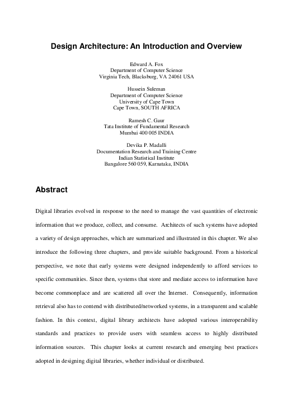 (PDF) Design Architecture