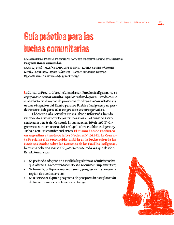 (PDF) GUIA PRÁCTICA PARA LAS LUCHAS COMUNITARIAS. La Consulta Previa frente al avance ...
