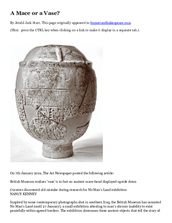 (PDF) A Mace or a Vase?