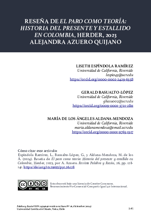 (PDF) RESEÑA DE EL PARO COMO TEORÍA: HISTORIA DEL PRESENTE Y ESTALLIDO ...