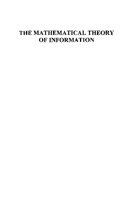 (PDF) The Mathematical Theory of Information