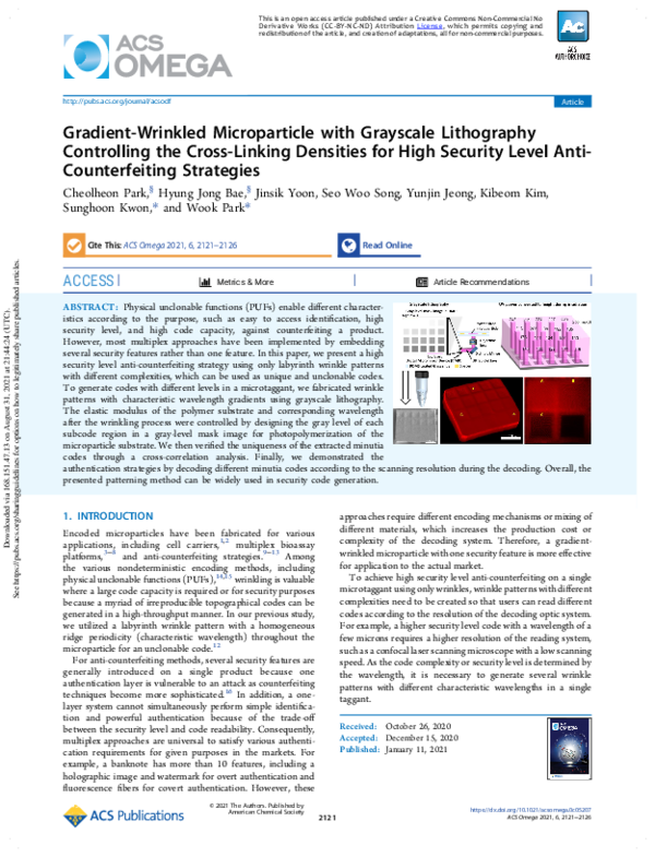 (PDF) Gradient-Wrinkled Microparticle with Grayscale Lithography Controlling the Cross-Linking ...