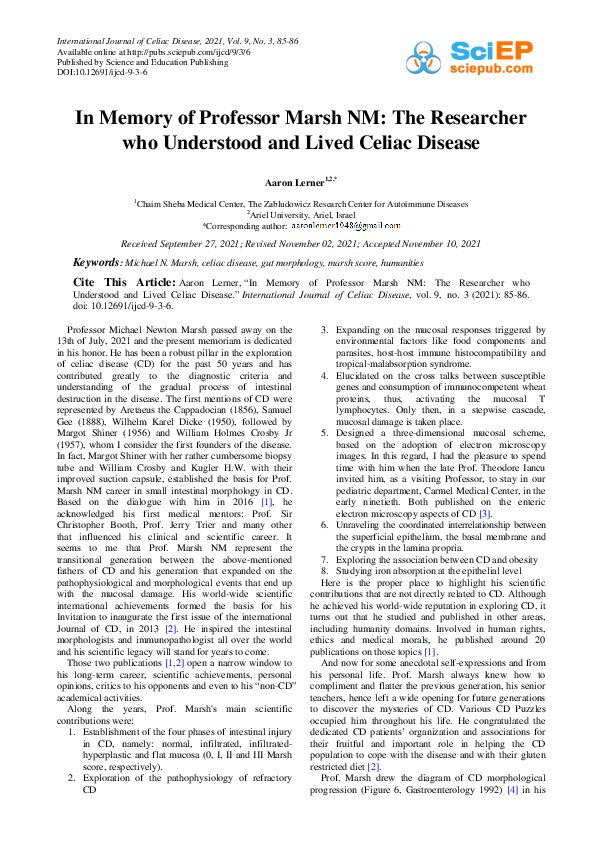 (PDF) In Memory of Professor Marsh NM: The Researcher who Understood ...